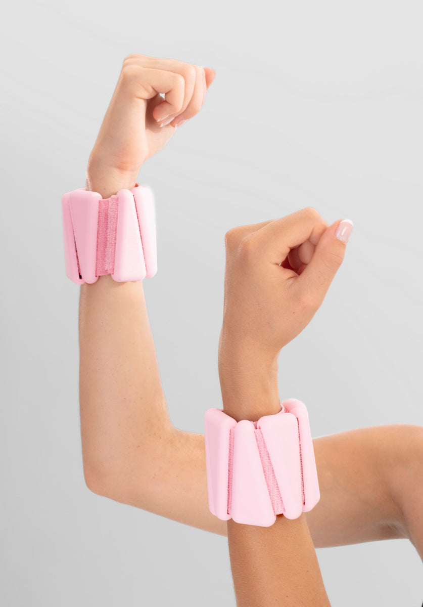 Amp Tone Up 4lb Pink Adjustable Wrist & Ankle Weights for Workouts ...